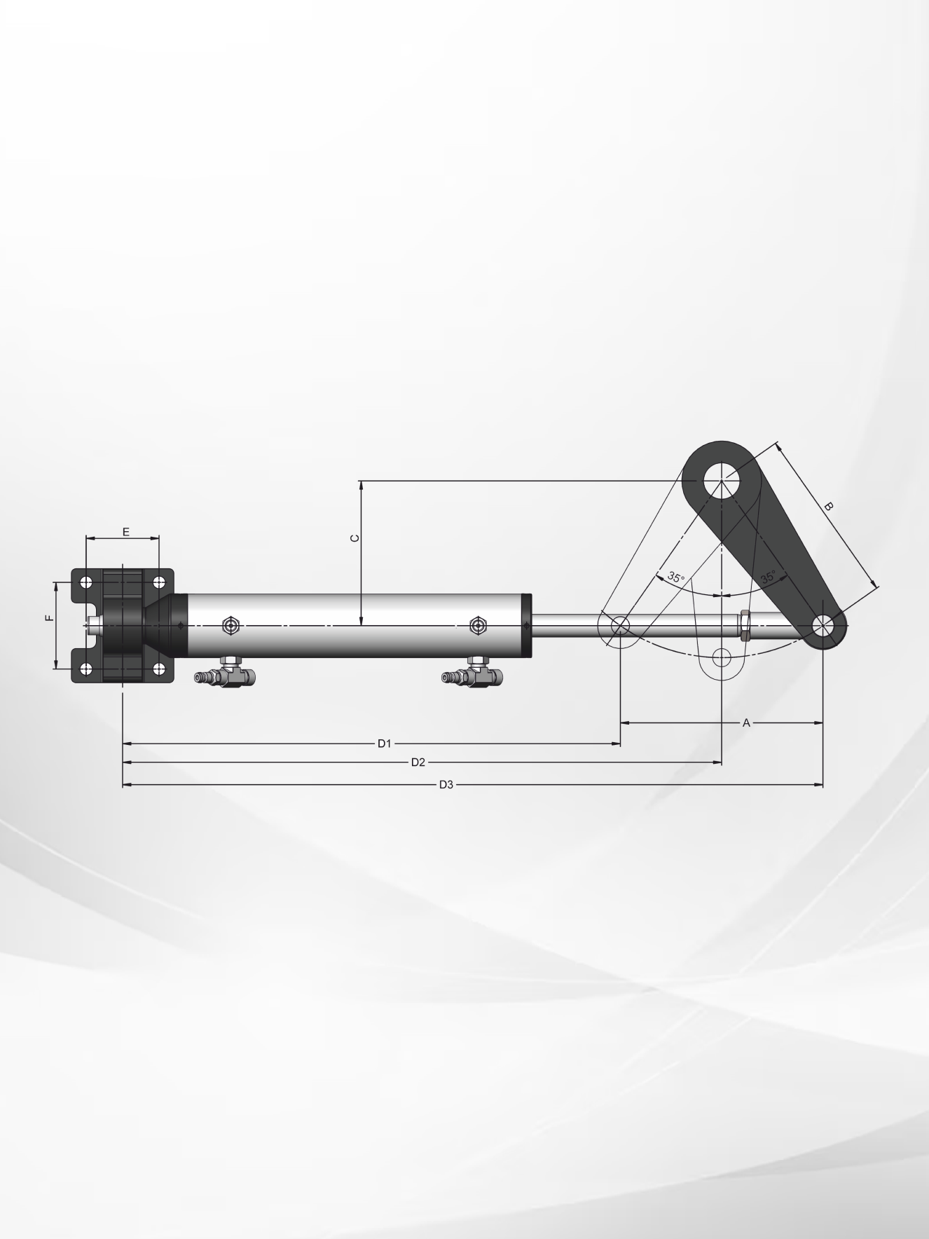 Single Balanced Aluminium Pro Inboard | Hydraulic Cylinder
