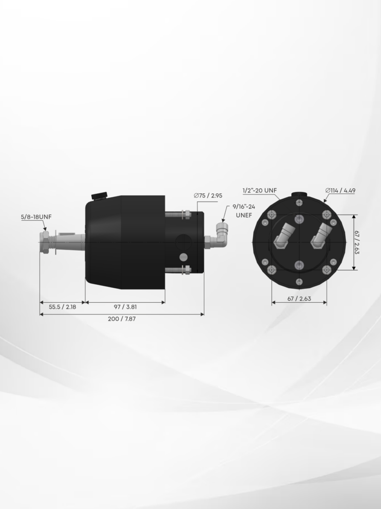 Hydraulic steering | HP-20 to HP-40 | Front mount helm pump